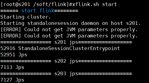 flink Standalone模式 [ERROR] Could not get JVM paramete_flink could not get jvm parameters and ...