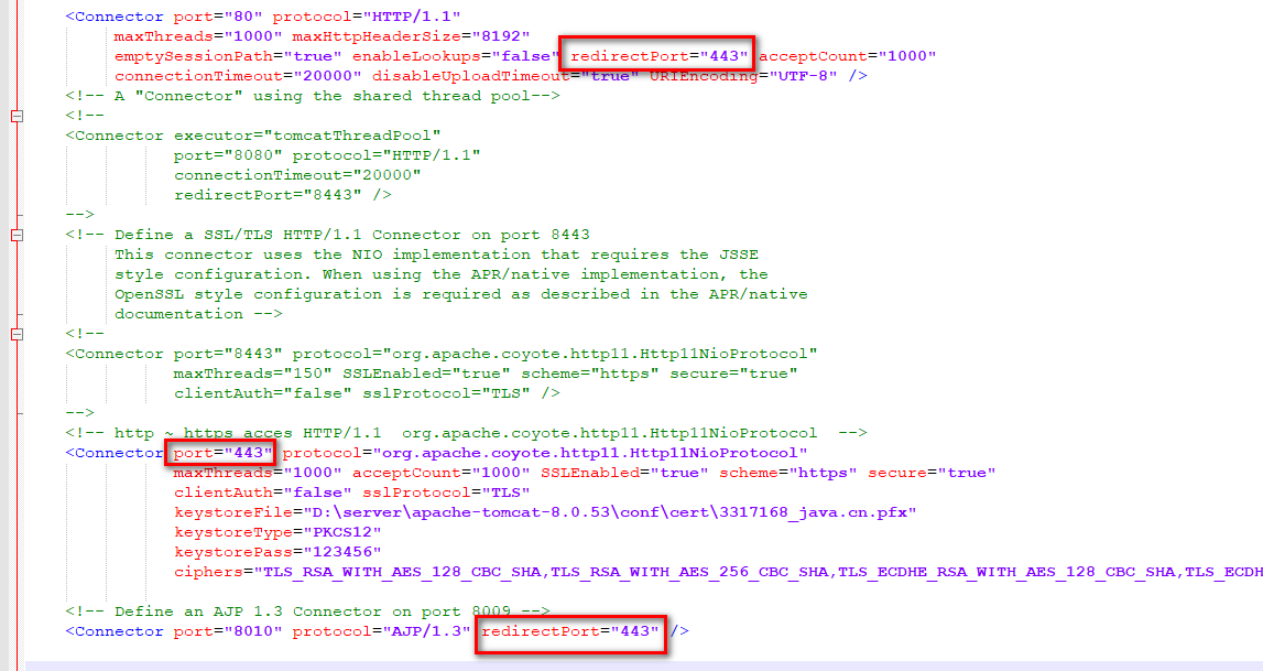 Tomcat 8 配置ssl证书(.pfx)实现 https 访问_tomacat8配置ssl-CSDN博客