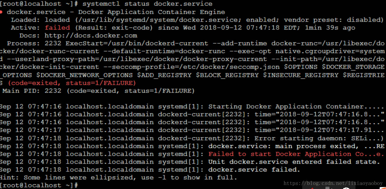 Docker启动失败，报错Cannot connect to the Docker daemon at unix:///var/run/docker.sock._daemon 无法连接到服务器 ...
