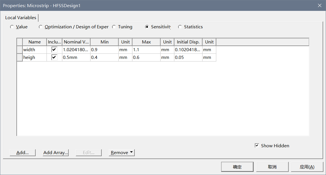 HFSS学习笔记—9.Optimetrics设计实例_hfss灵敏度分析怎么用-CSDN博客