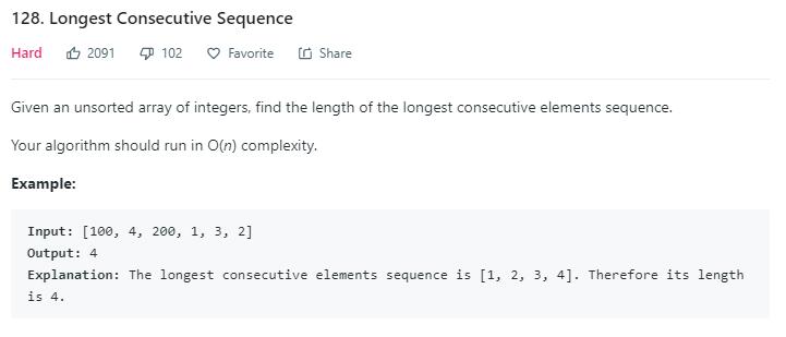 128. Longest Consecutive Sequence-CSDN博客