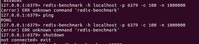 Redis Benchmark 报错 Err Unknown Command ‘redis Benchmark‘ Redis