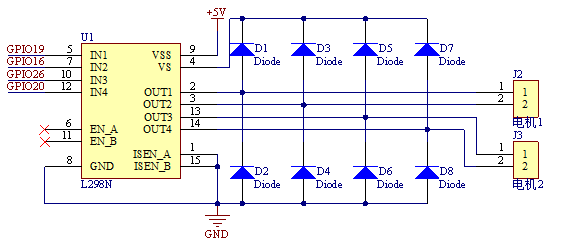 树莓派4B-Python-控制L298N_迷你l298n原理图-CSDN博客