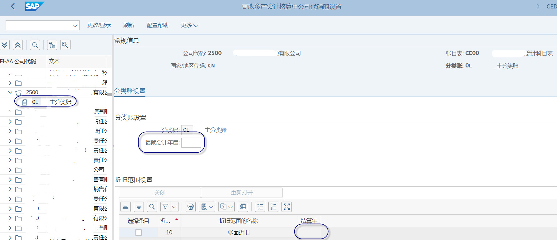 S4 HANA中新增公司代码F-02记账报错“无法在公司代码 2500 中过账；指定已关闭的会计年度” - FAA_CMP或FAA_CMP ...