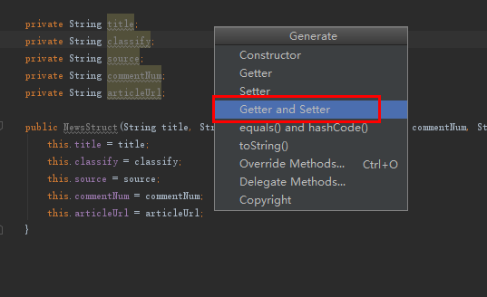 Android Studio 基础 之 一键快速实现一个类的 构造函数、getter、Setter 和 toString() 函数的快捷方式_安卓 类快速tostring 的方法-CSDN博客