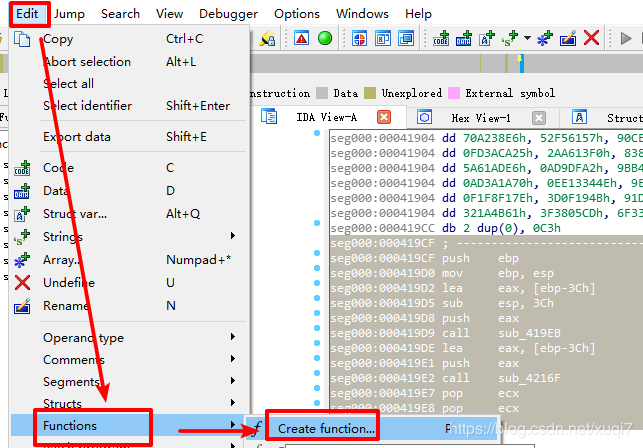 IDA---未识别函数处理_未被ida签名库识别的函数-CSDN博客