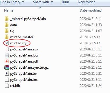 用于LaTeX Python代码展现的minted包的安装及运行该包时TeXworks编译命令的设置_latex安装minted-CSDN博客