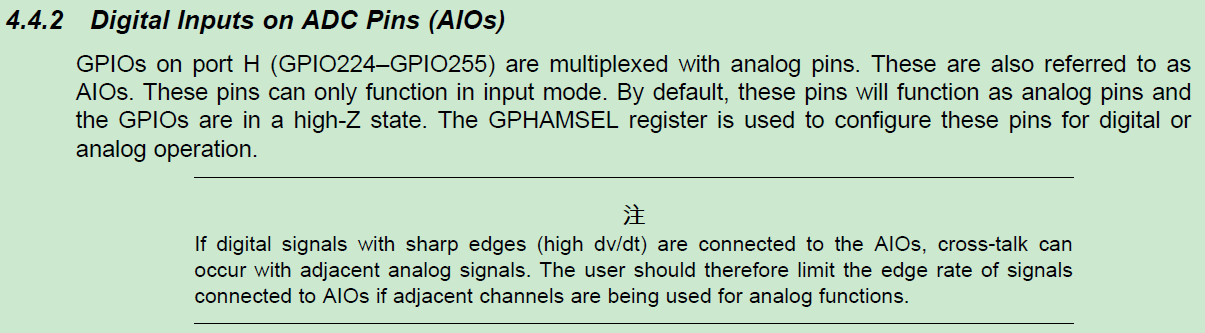 TMS320F280049C study notes 28 AIO (analog pin to read digital signal ...