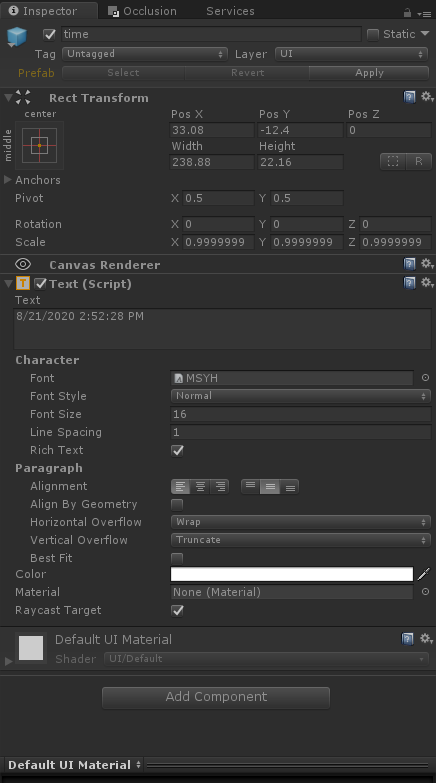 unity3D 文本显示此时的时间 年月日时分秒 time_unity中timetext.text = "当前时间: " + time.time得到的结果-CSDN博客