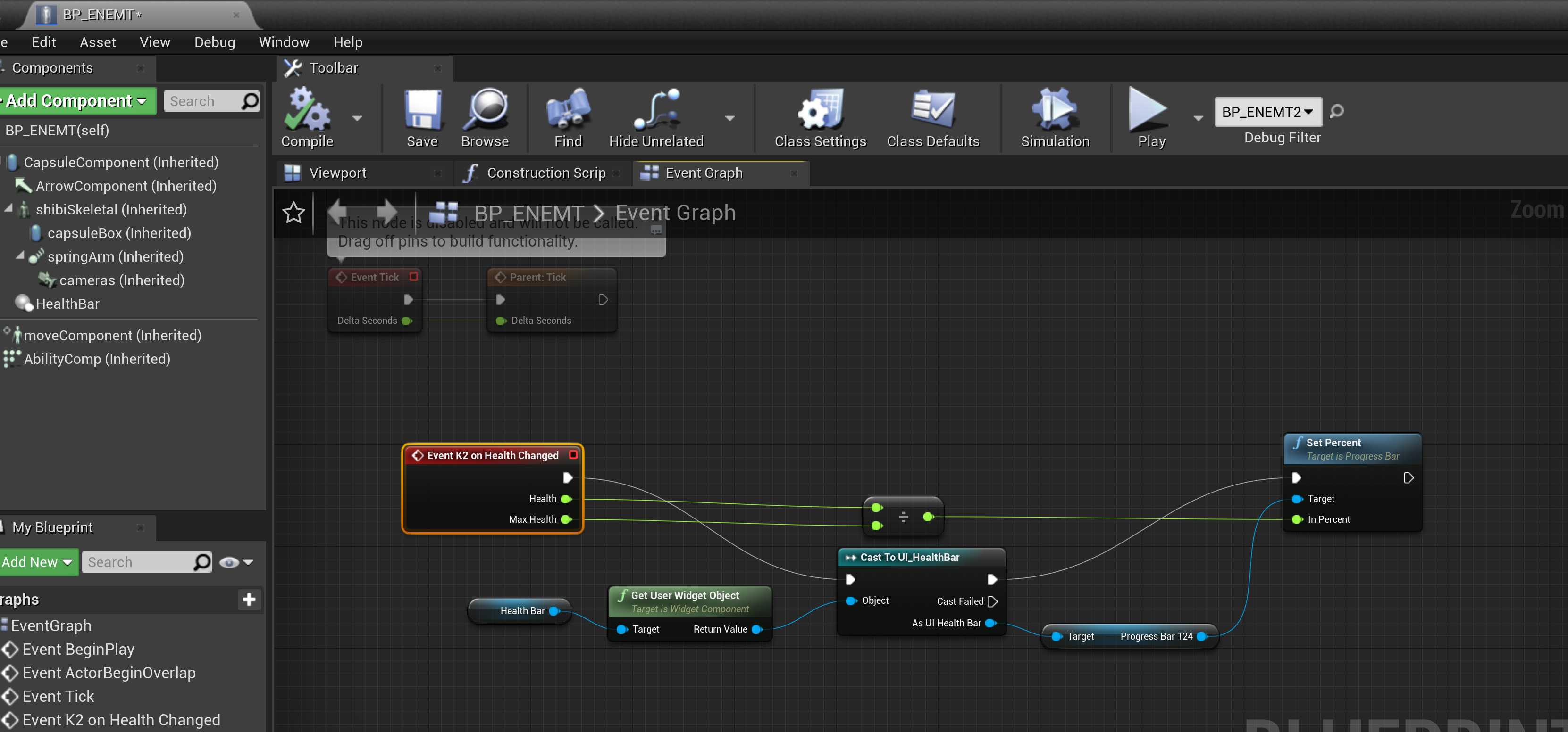 Unreal Engine 4 —— GAS系统学习 （八） 为敌人增加血条并关联伤害数据_unreal 角色 血条-CSDN博客