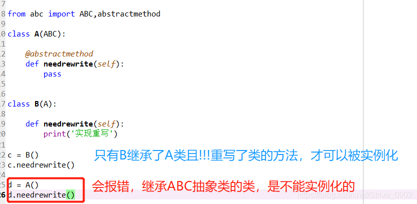 Python Abstractmethod 修饰符abstractmethod报错 Csdn博客