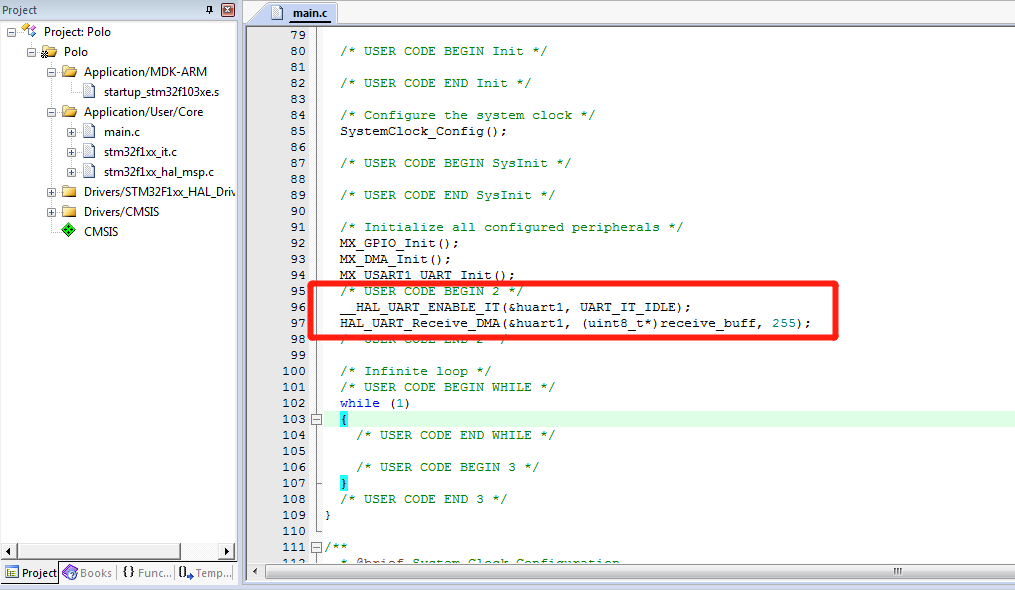 STM32F103用hal库使用DMA+串口空闲中断接收数据_stm32f103hal库使能空闲中断-CSDN博客