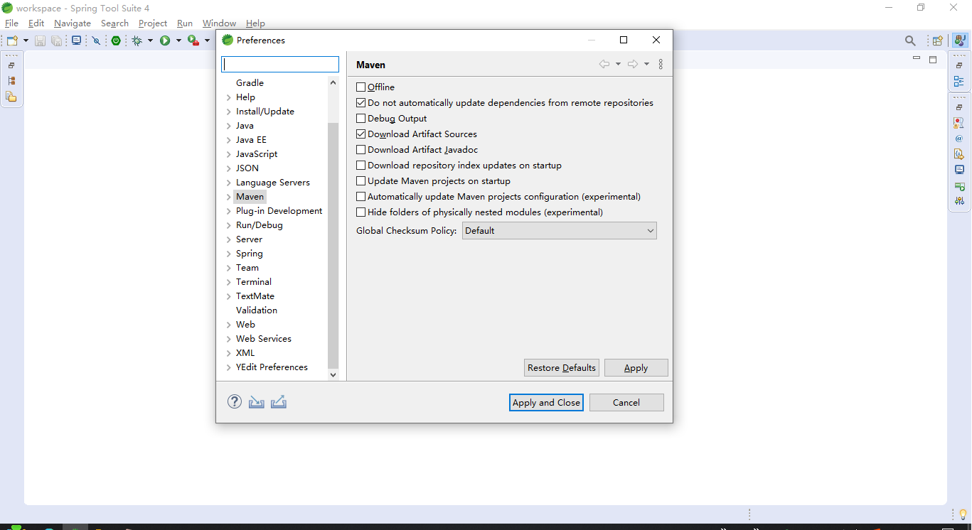简记: 在Spring Tool Suite (STS) 配置使用本地已有的Maven和Maven仓库_maven的spring的仓库-CSDN博客