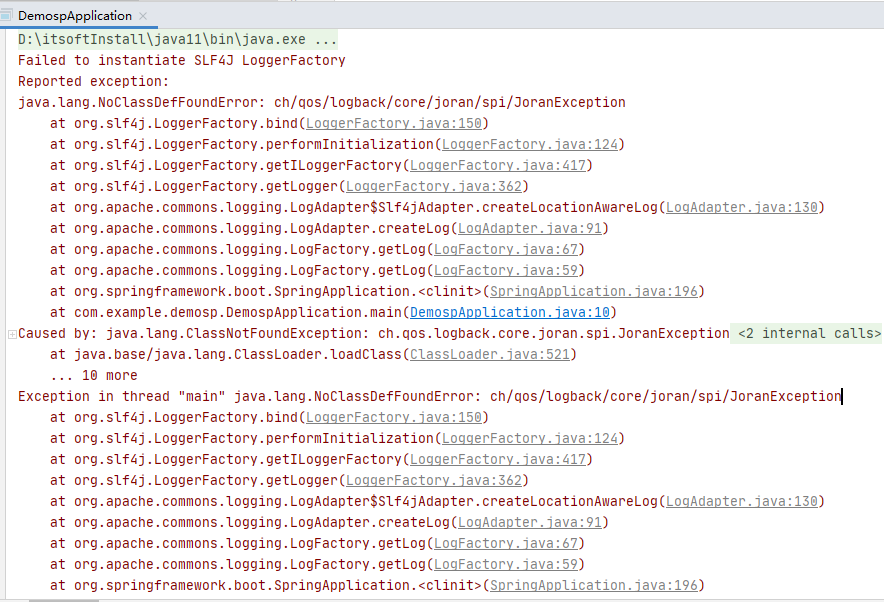 Spring boot2.3.3 启动报错 Cannot resolve ch.qos.logback:logback-core:1.2.3_cannot resolve ch.qos ...