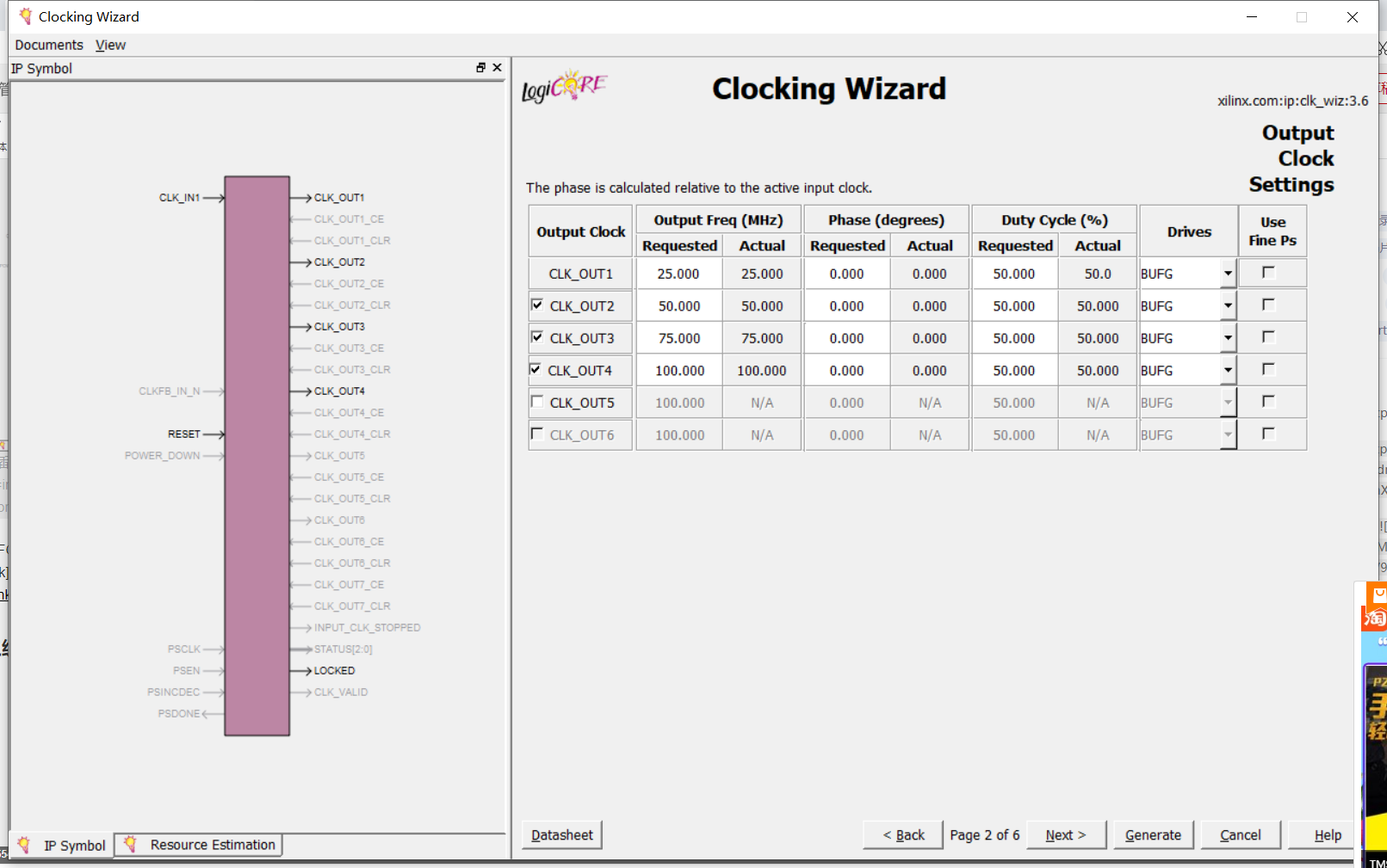 The use of Xilinx ISE's PLL phase-locked loop IP core (the difference between ISE and Quartus ...
