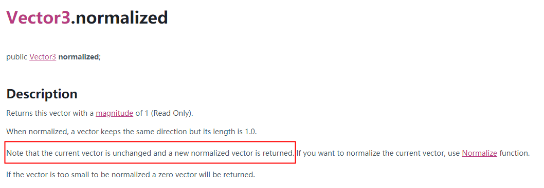 Normalize 和 normalized_vector3中normalized和normalize()-CSDN博客