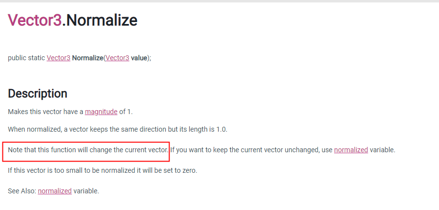 Normalize 和 normalized_vector3中normalized和normalize()-CSDN博客