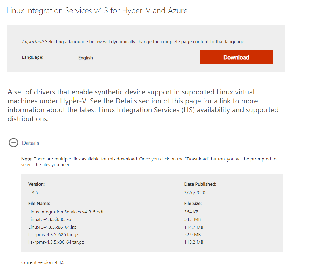 Linux Integration Services for Hyper-V v4.3 下载地址_hyper-v integration services 下载-CSDN博客