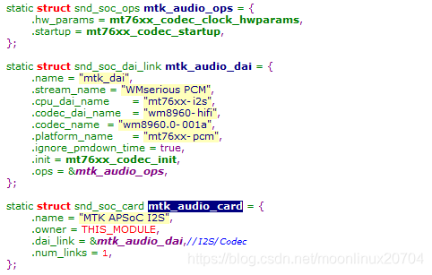 MTK: ALSA声卡驱动之四：machine和dai_link的作用和实现_dai-link-CSDN博客