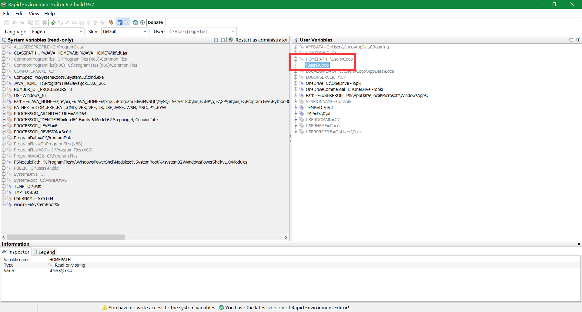 Windows下打开当前用户的家目录_%homepath%-CSDN博客