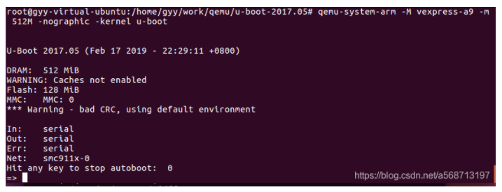 在Ubuntu下使用QEMU搭建arm开发环境（三）使用u-boot加载Linux内核_qemu uboot ubuntu-CSDN博客