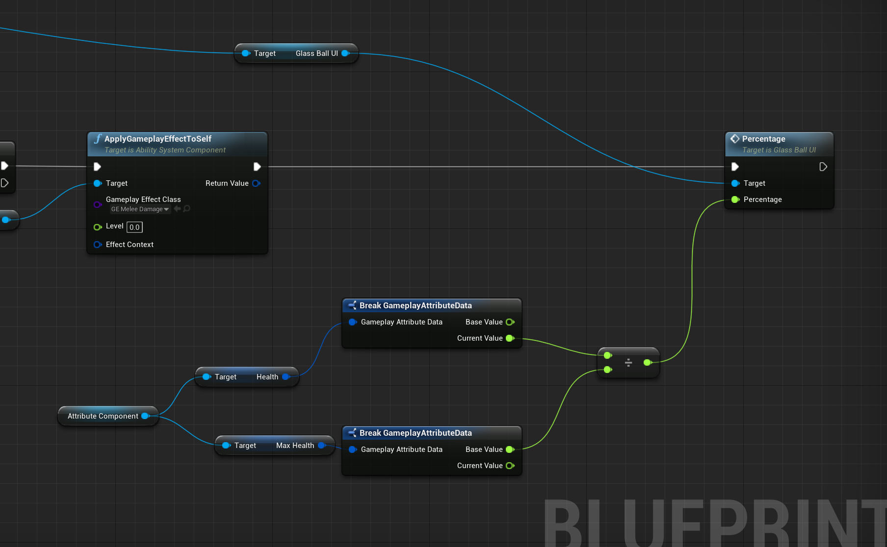 Unreal Engine 4 —— GAS系统学习 （十一） 为主角增加技能框（添加血量球）_getbraincomponent()->stoplogic()-CSDN博客