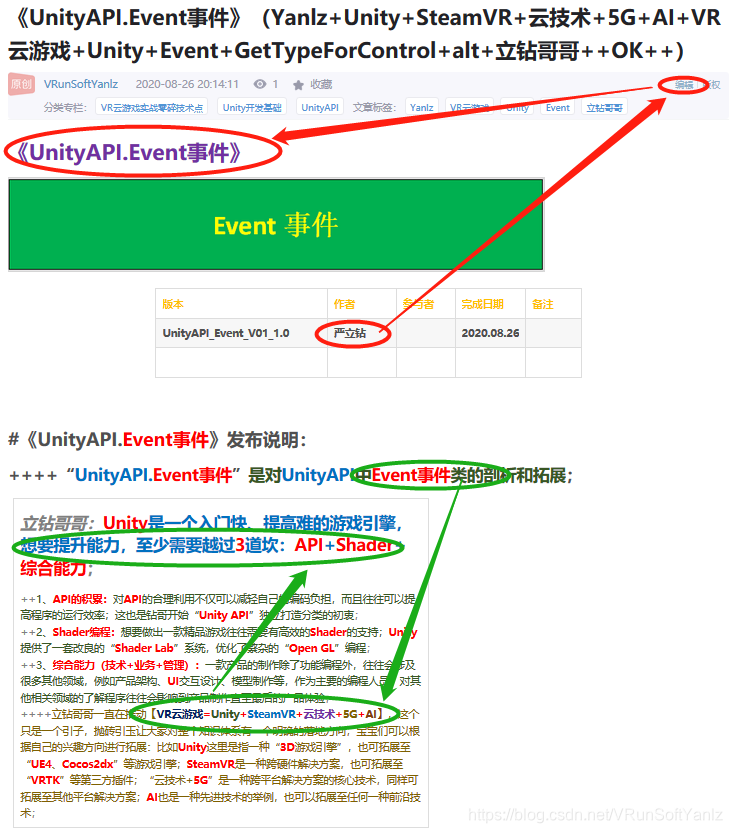 《unityapievent事件》(yanlzunitysteamvr云技术5gaivr云游戏unityeventgettypeforcontrolalt立钻哥哥