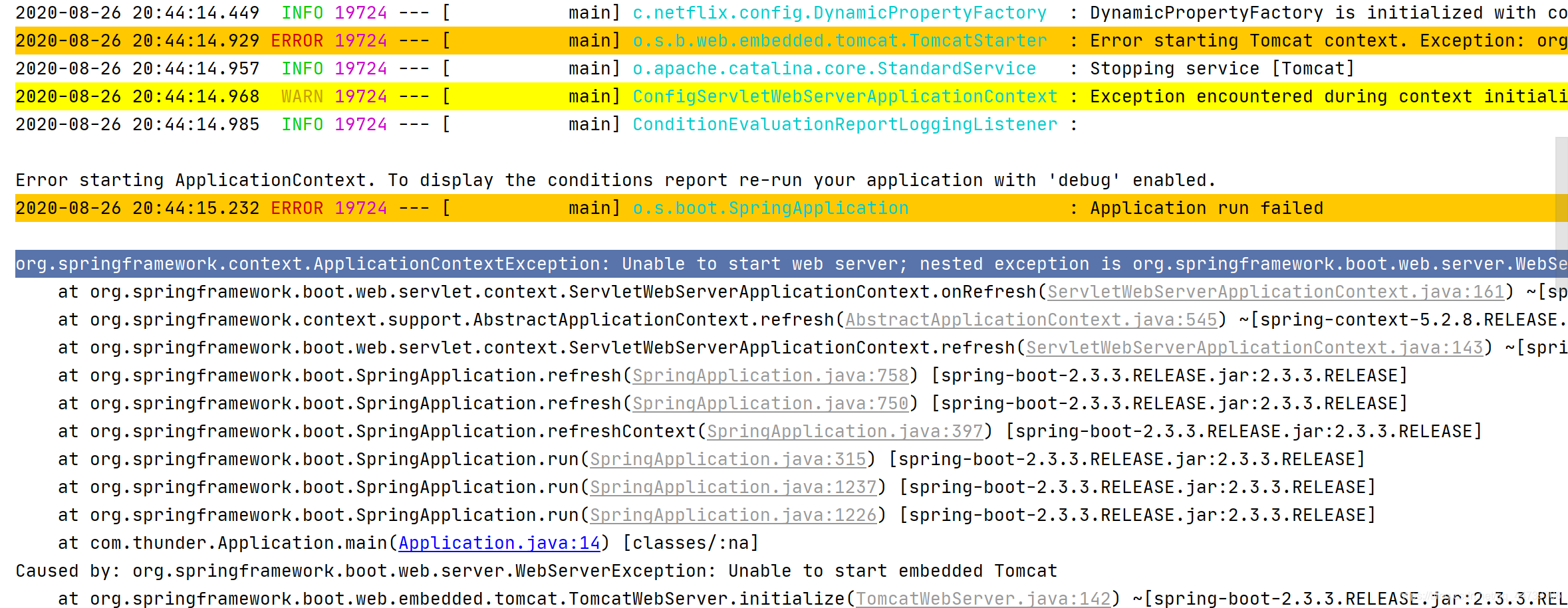 Ntext Applicationcontextexception Unable To
