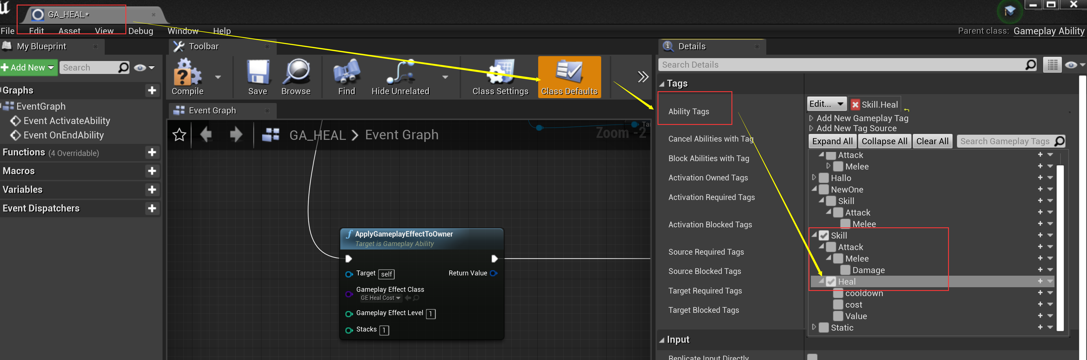 Unreal Engine 4 —— GAS系统学习 （十三） 为主角添加技能阻碍_findfieldchecked-CSDN博客