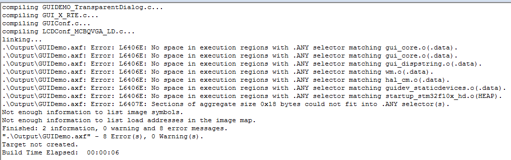 Error: L6406E: No space in execution regions with .ANY selector matching main.o(.bss). - 程序员大本营