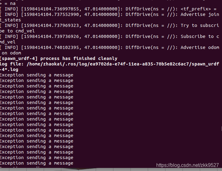 Gazebo仿真环境报错exception Sending A Message解决方法 Csdn博客