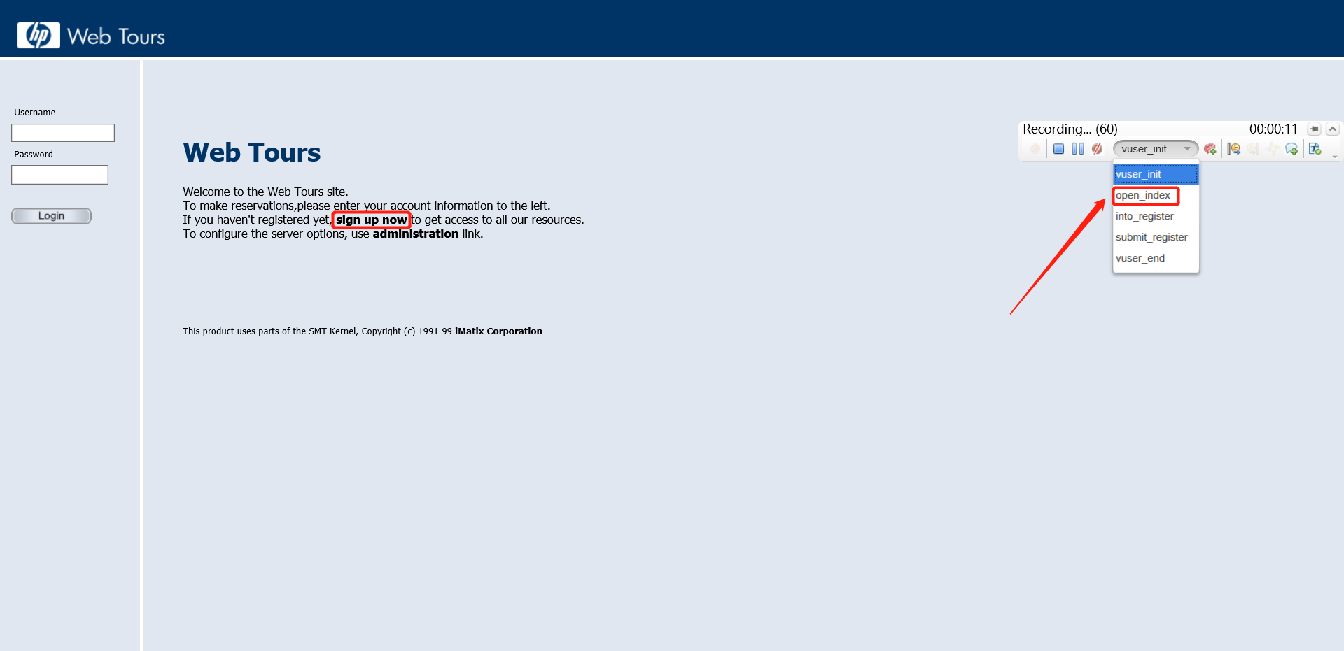 如何操作LoadRunner简单案例_hp web tours application-CSDN博客