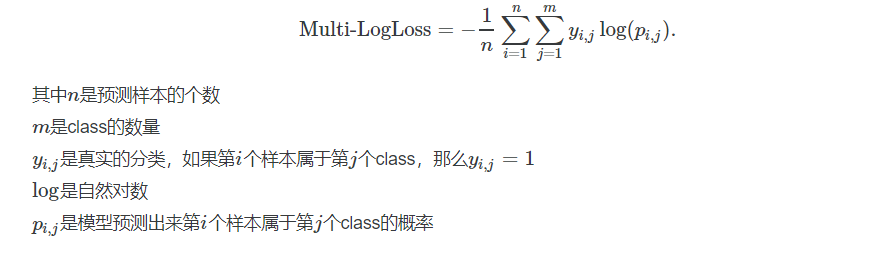 多分类对数损失（Multi-Class Log-Loss）代码_mult class logloss-CSDN博客