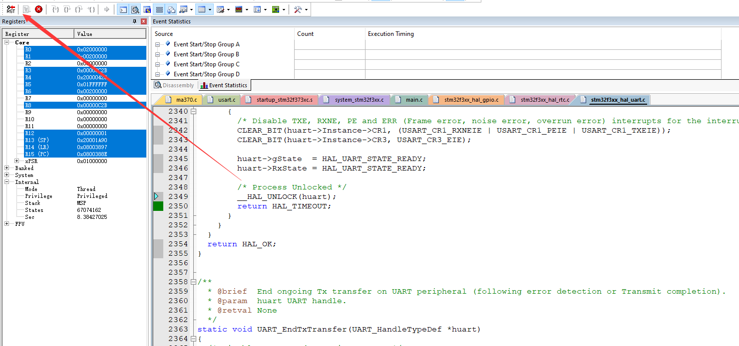 Keil V5仿真出现*** error 65: access violation at 0x40021000 : no ‘read ...