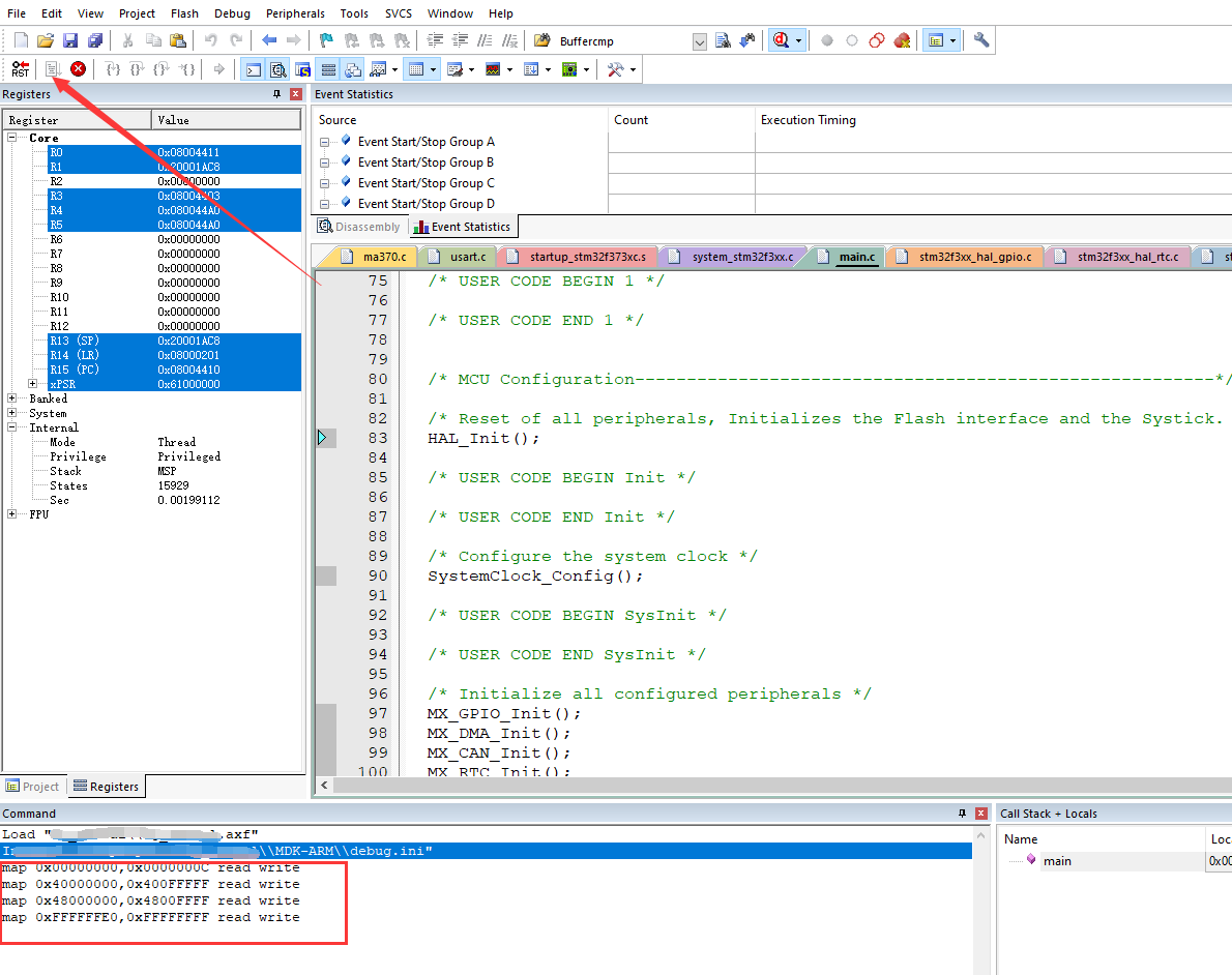 Keil V5仿真出现*** error 65: access violation at 0x40021000 : no ‘read‘ permission 解决办法_*** error 65 ...