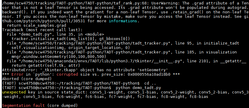 TADT-python报错AttributeError: ‘_tkinter.tkapp‘ object has no attribute ‘setGeometry‘_object has ...