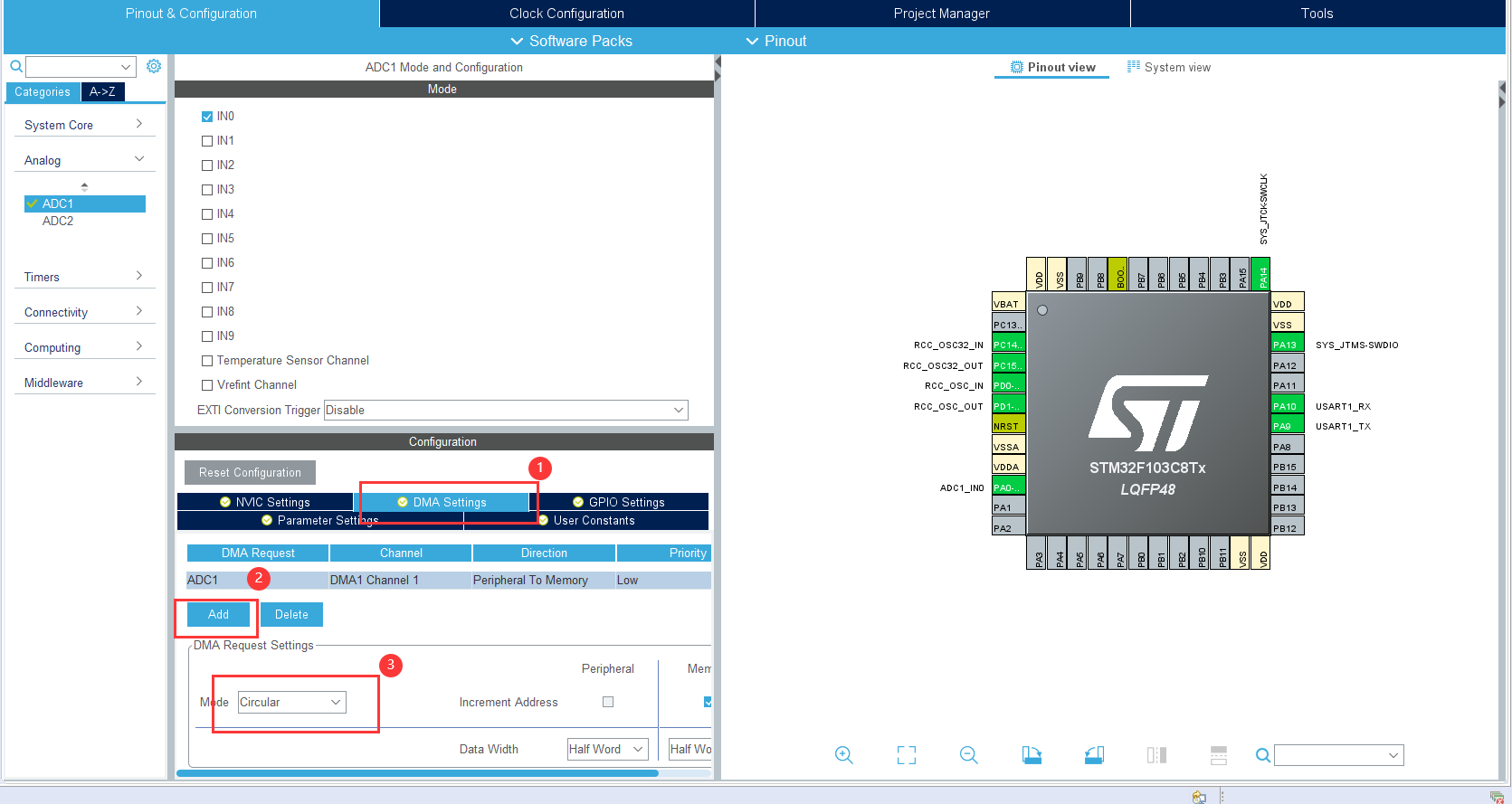 【CubeIDE】STM32 HAL库史上最详细教程(二)：单/多通道ADC读取电压_pollforconversion-CSDN博客