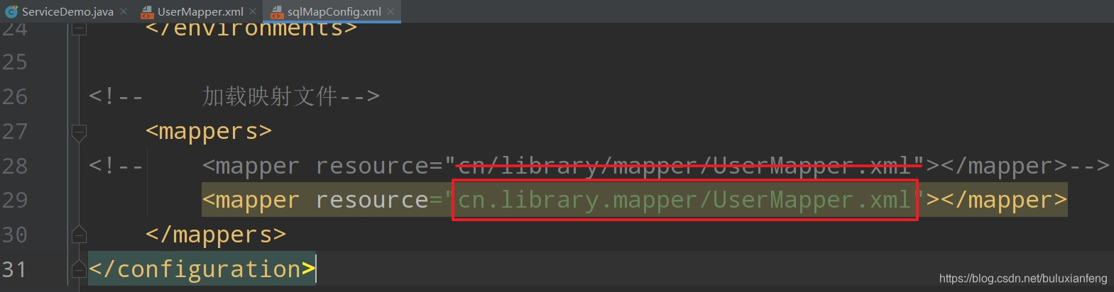 Error Building Sqlsession The Error May Exist In Cn Library Mapper Usermapper Xml(mybatis搭建测试中的