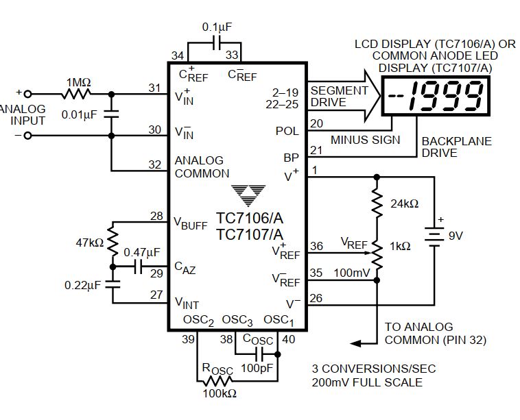 Thermometer display proteus simulation based on icl7107 - Programmer Sought