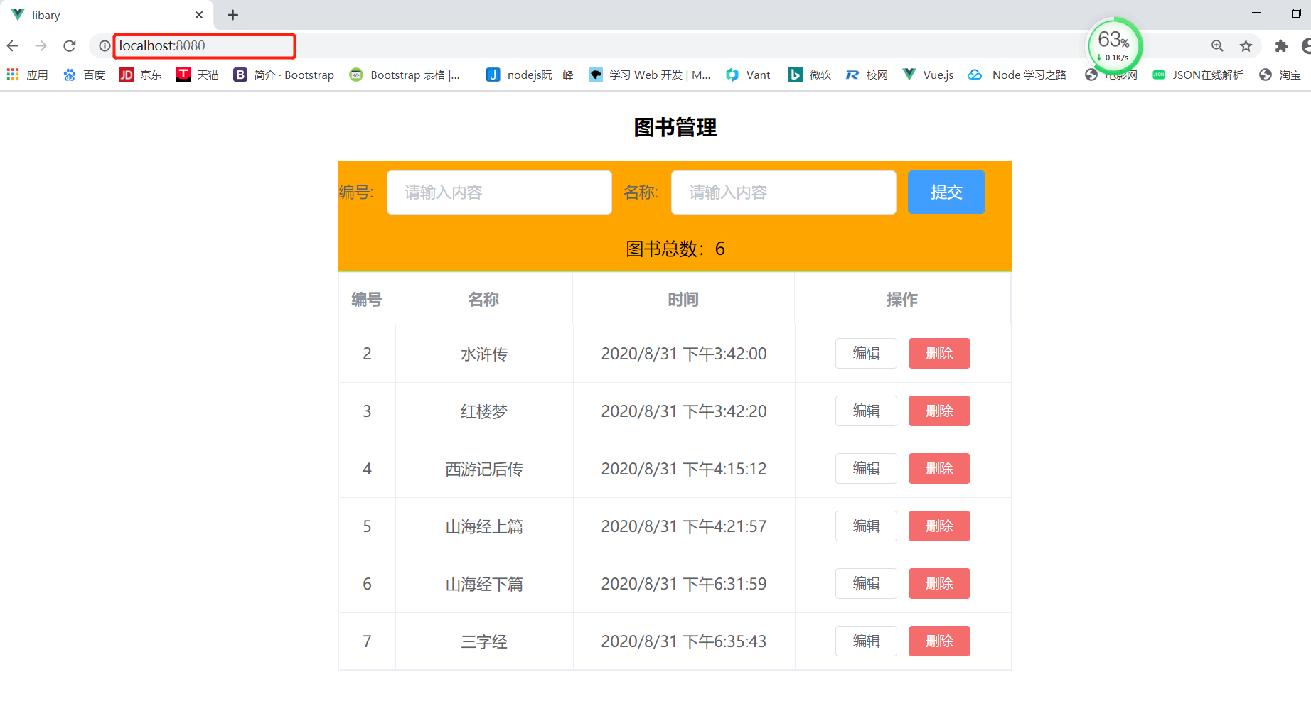 Vue项目实现添加，修改、删除效果 Vue List 添加数据 Csdn博客