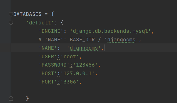 django连接数据库的时候出现的错误：TypeError:unsupported operand type(s) for ...