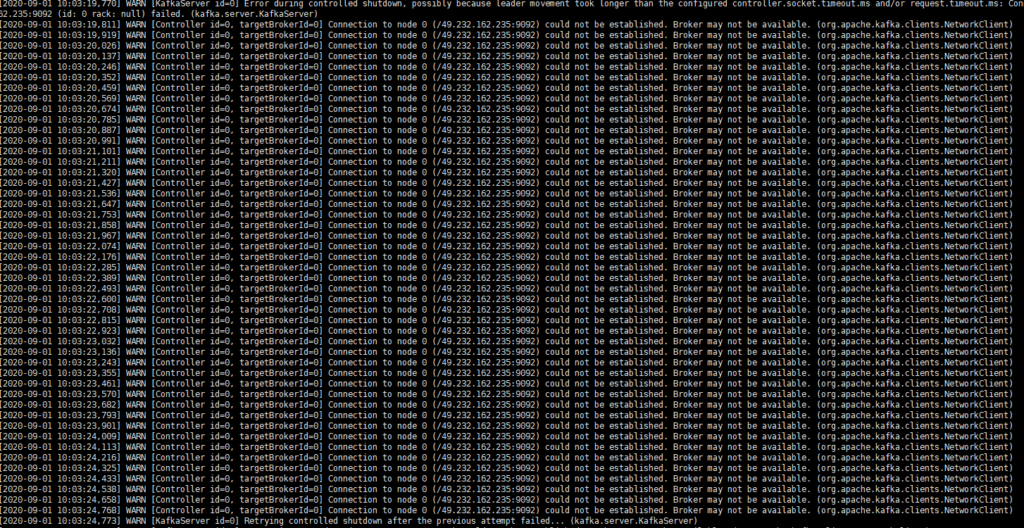 【MQ记录】kafka启动报错 could not be established. Broker may not be available.-CSDN博客