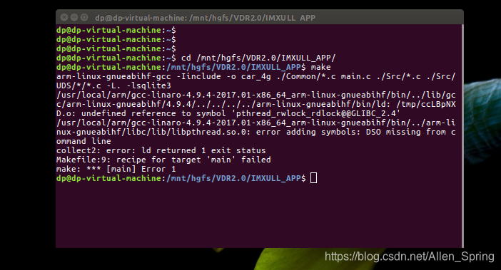 Linux编译报错: Undefined Reference To Symbol ‘pthreadrwlockrdlockglibc24” Csdn博客