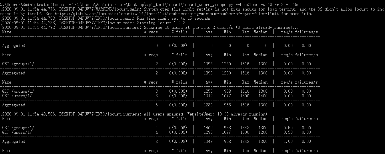Solve the problem of locust: error: unrecognized arguments: -no-web -c ...