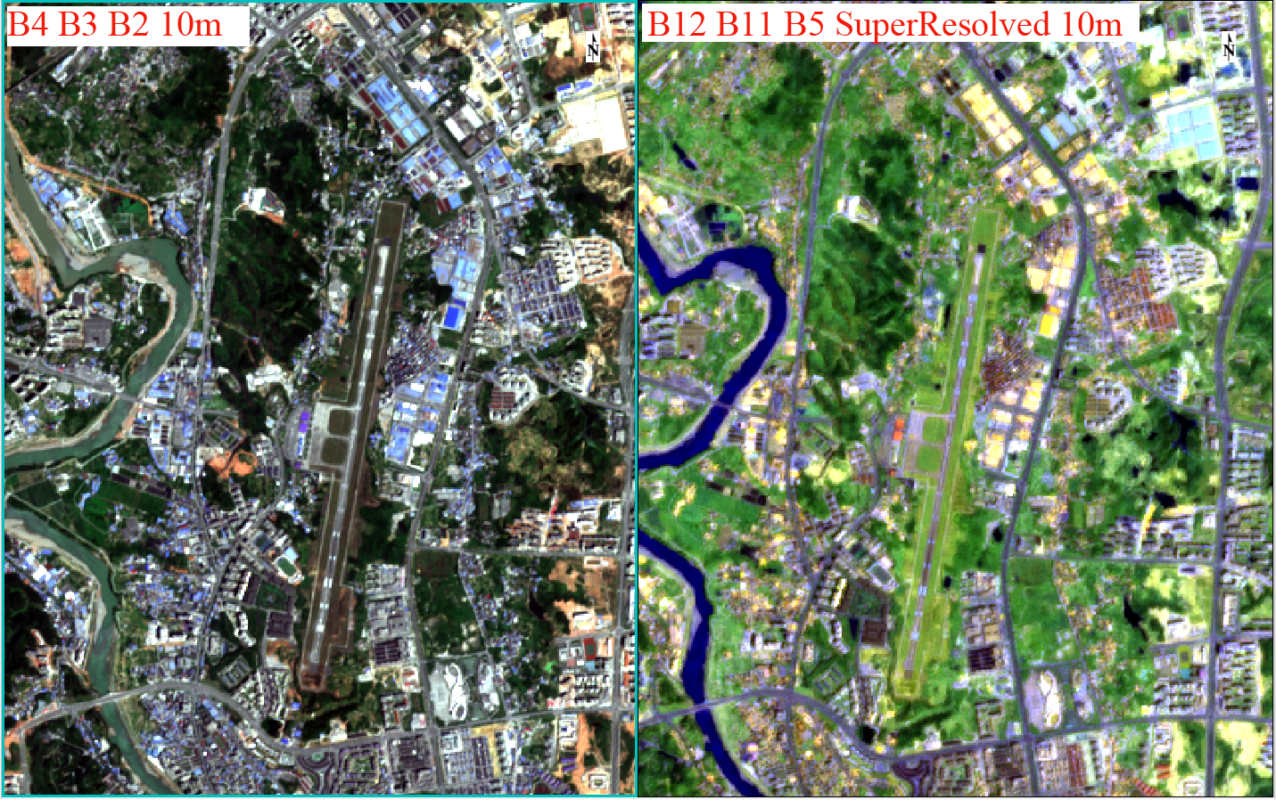 ESA SNAP中超分（Super Resolution）模块处理Sentinel-2数据效果图_sentinel-2 super ...