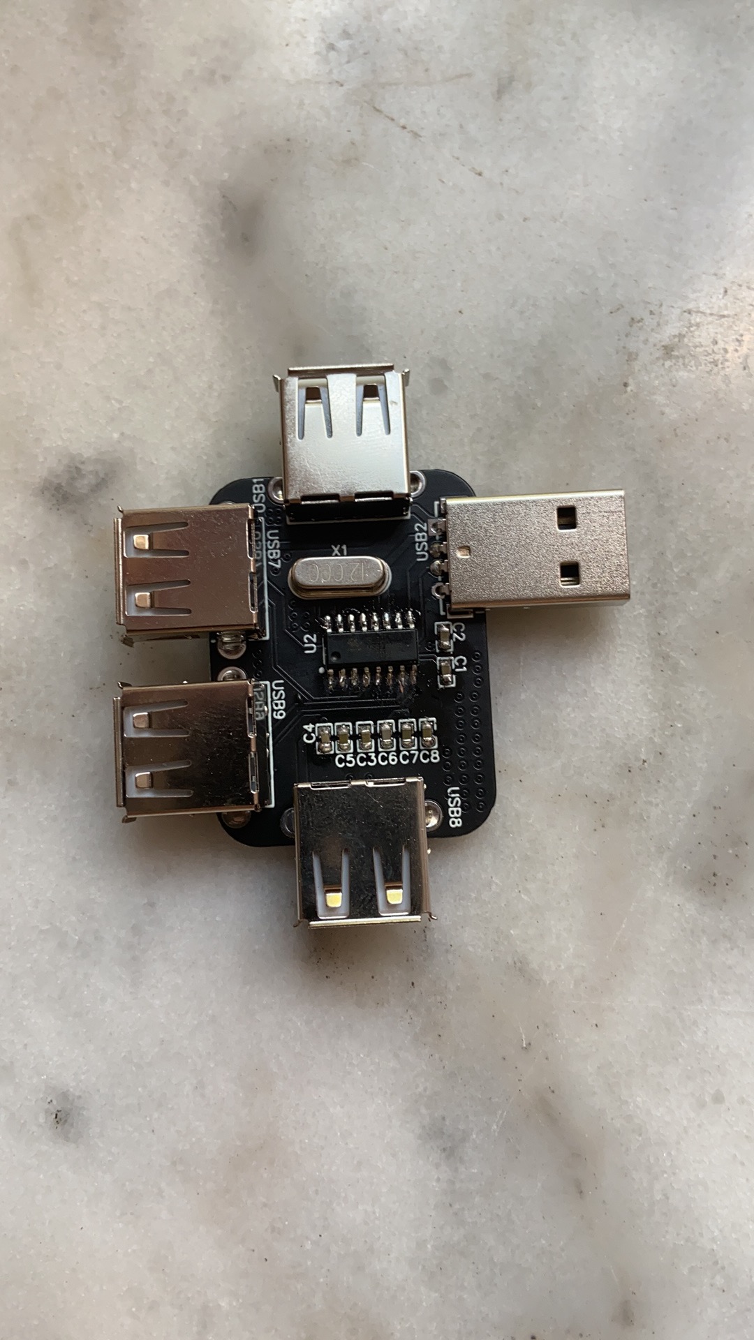 自制USB-HUB一分四扩展器_sl2.1a电路图-CSDN博客