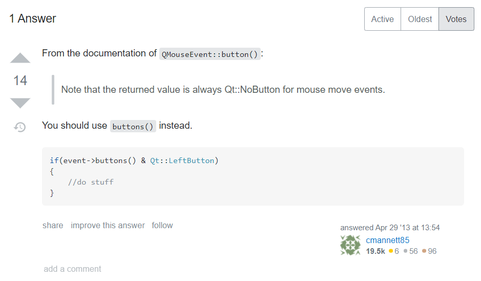 《Qt》Qt mouseMoveEvent判断左键按下_qt mousemove 中判读鼠标按下-CSDN博客