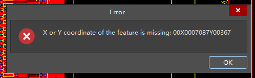 “X or Y coordinate of the feature is missing:.......”AD导出IPC网表提示输出缺少特征的 ...