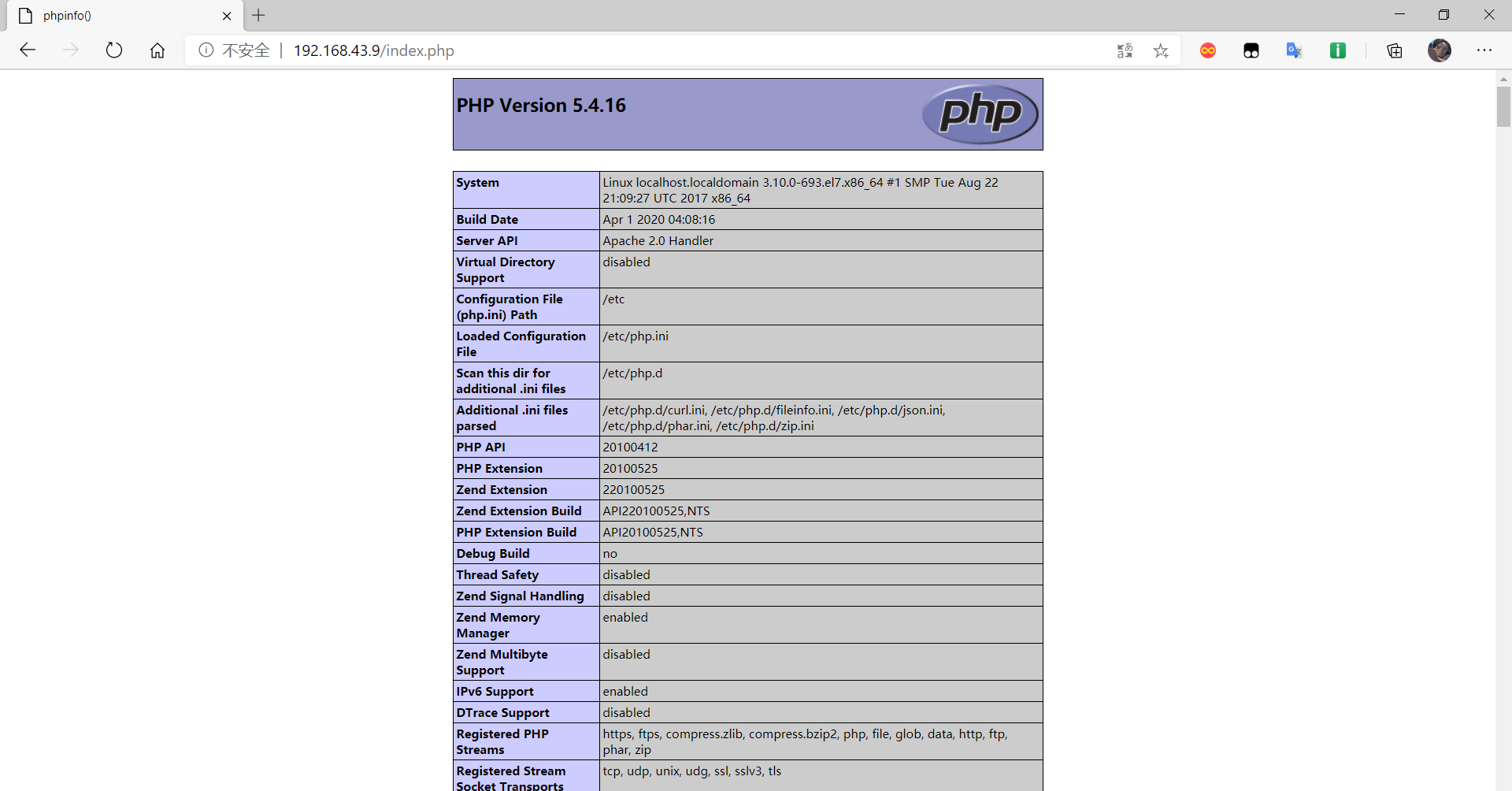 CentOS7之apache2.4.6配置、Mysql 8.0.21安装、php5.4.16 全过程(LAMP)_linux apache2.4.6部署php5.4.16-CSDN博客