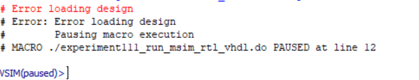Quartus，Modelsim仿真报错：Error: Error loading design # Pausing macro execution-CSDN博客